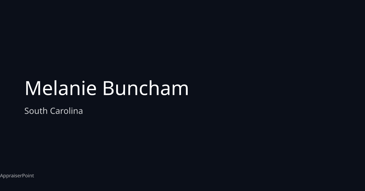 Melanie Buncham, Certified Residential – Licensed Real Estate Appraiser ...
