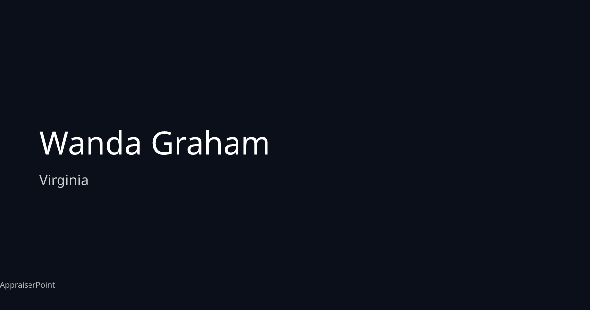 Wanda Graham, Certified Residential – Licensed Real Estate Appraiser in ...